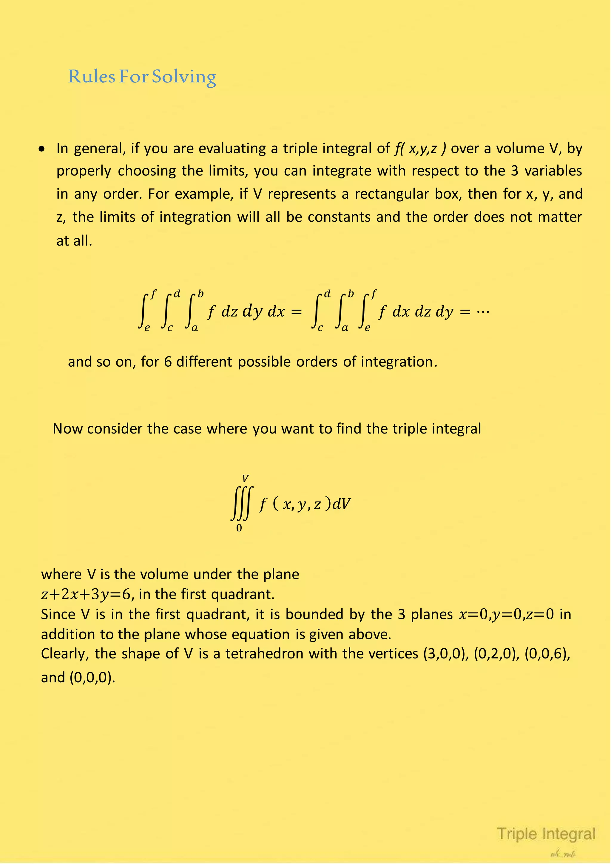 Triple Integral | DOCX