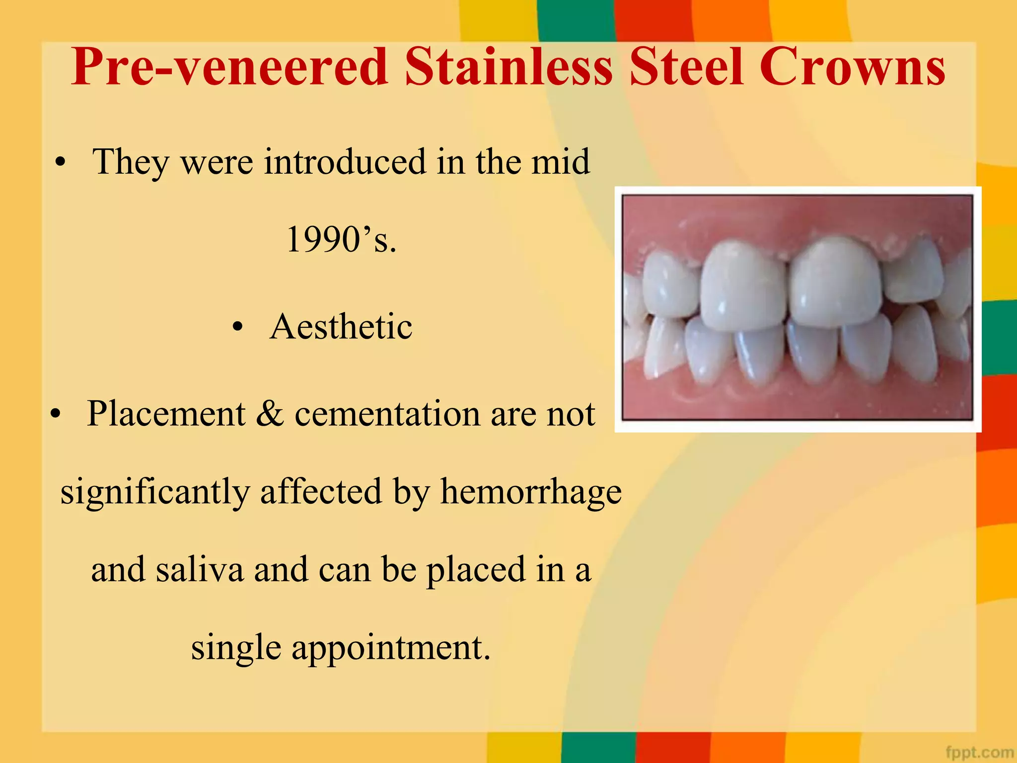 Asthetic crowns in pediatric dentistry | PPTX