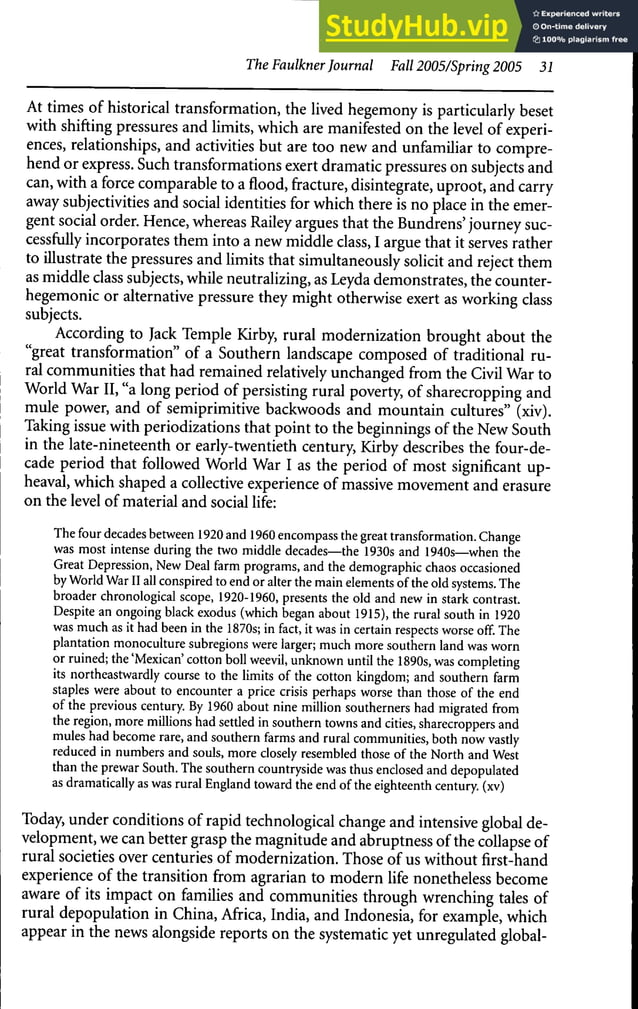 As They Lay Dying Rural Depopulation And Social Dislocation As A ...