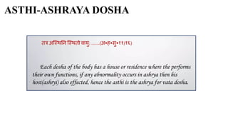 Ayurvedic explanation of Asthi dhatu that is Bone | PPTX
