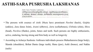 Ayurvedic explanation of Asthi dhatu that is Bone | PPTX