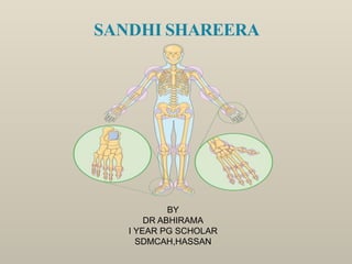 Brief introduction to Sandhi shareera in Ayurveda. | PPTX