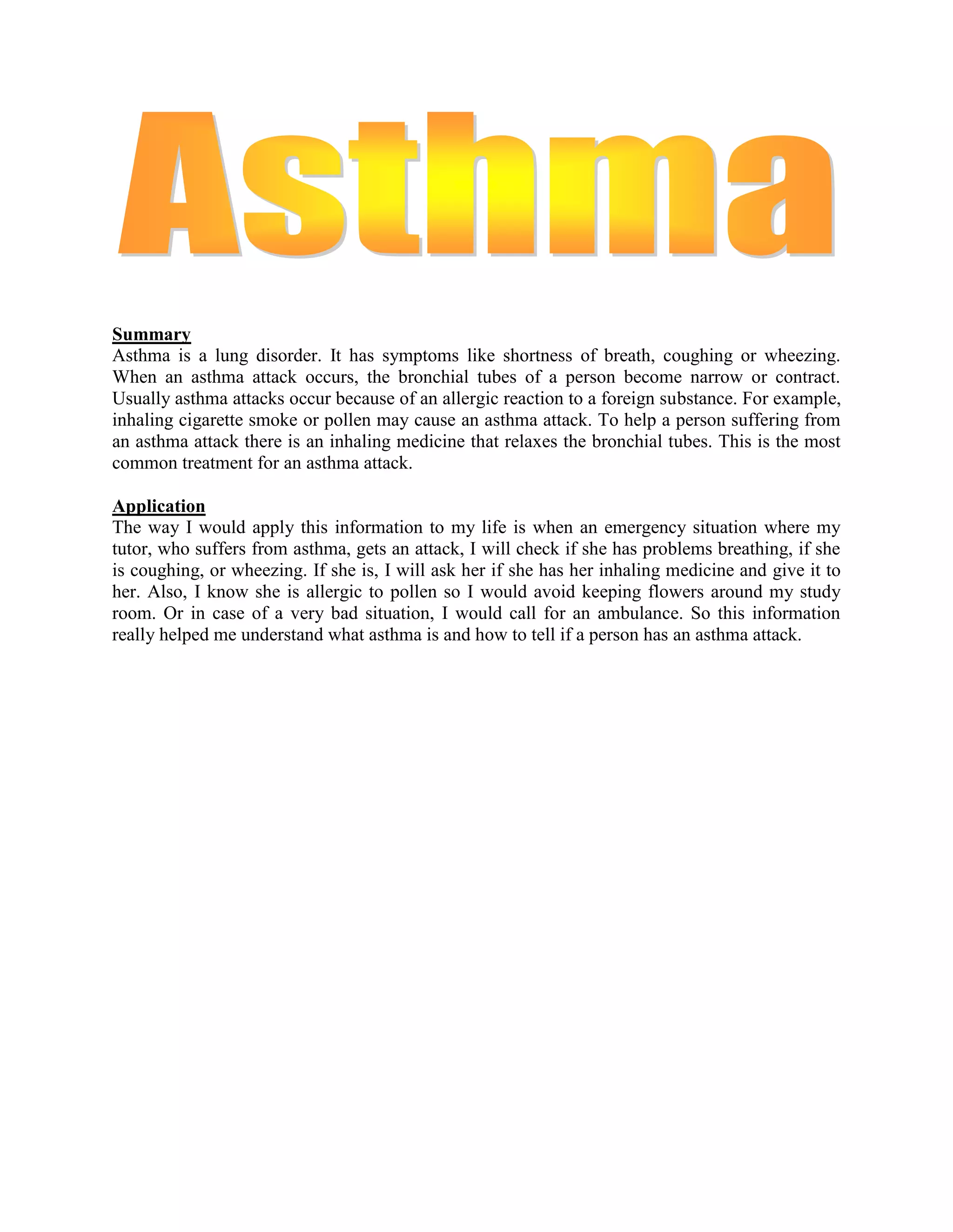 Asthma | PDF