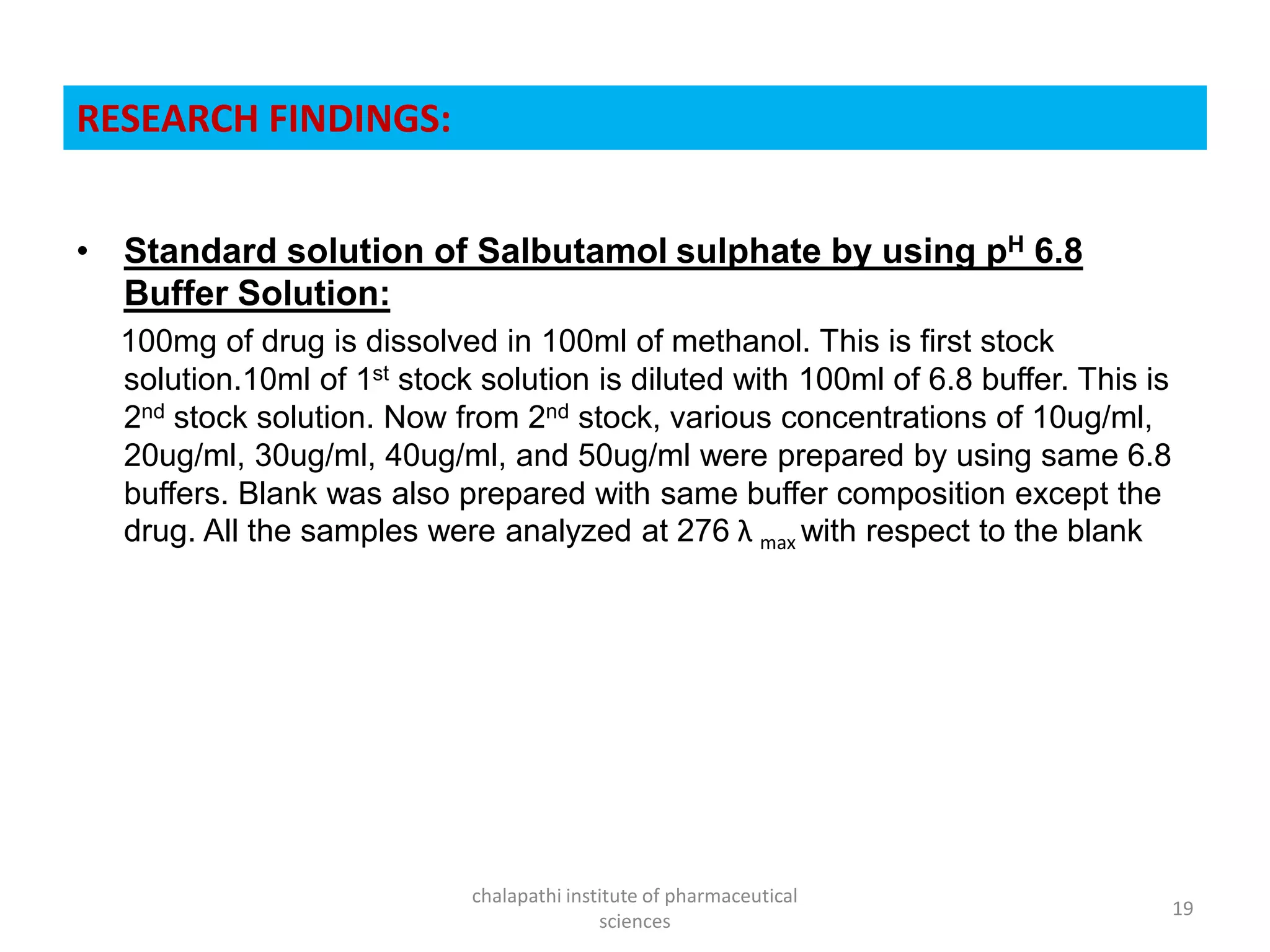 CHRONO THERAPEUTIC DRUG DELIVERY SYSTEM OF SALBUTAMOL SULPHATE FOR THE ...