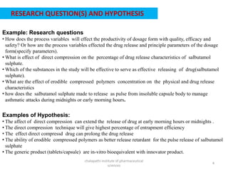 CHRONO THERAPEUTIC DRUG DELIVERY SYSTEM OF SALBUTAMOL SULPHATE FOR THE ...
