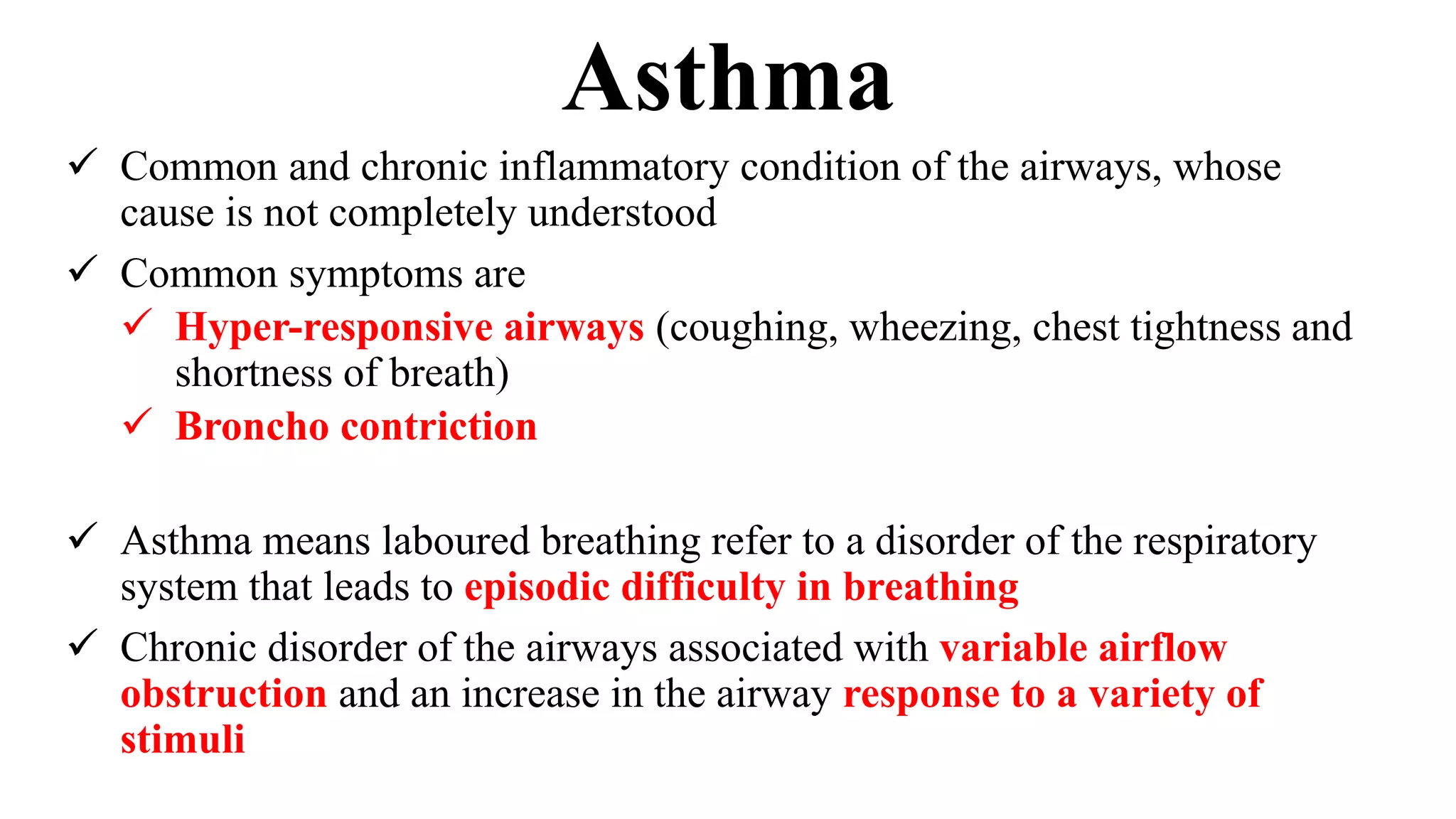 pathophysiology of asthma and COPD | PPTX