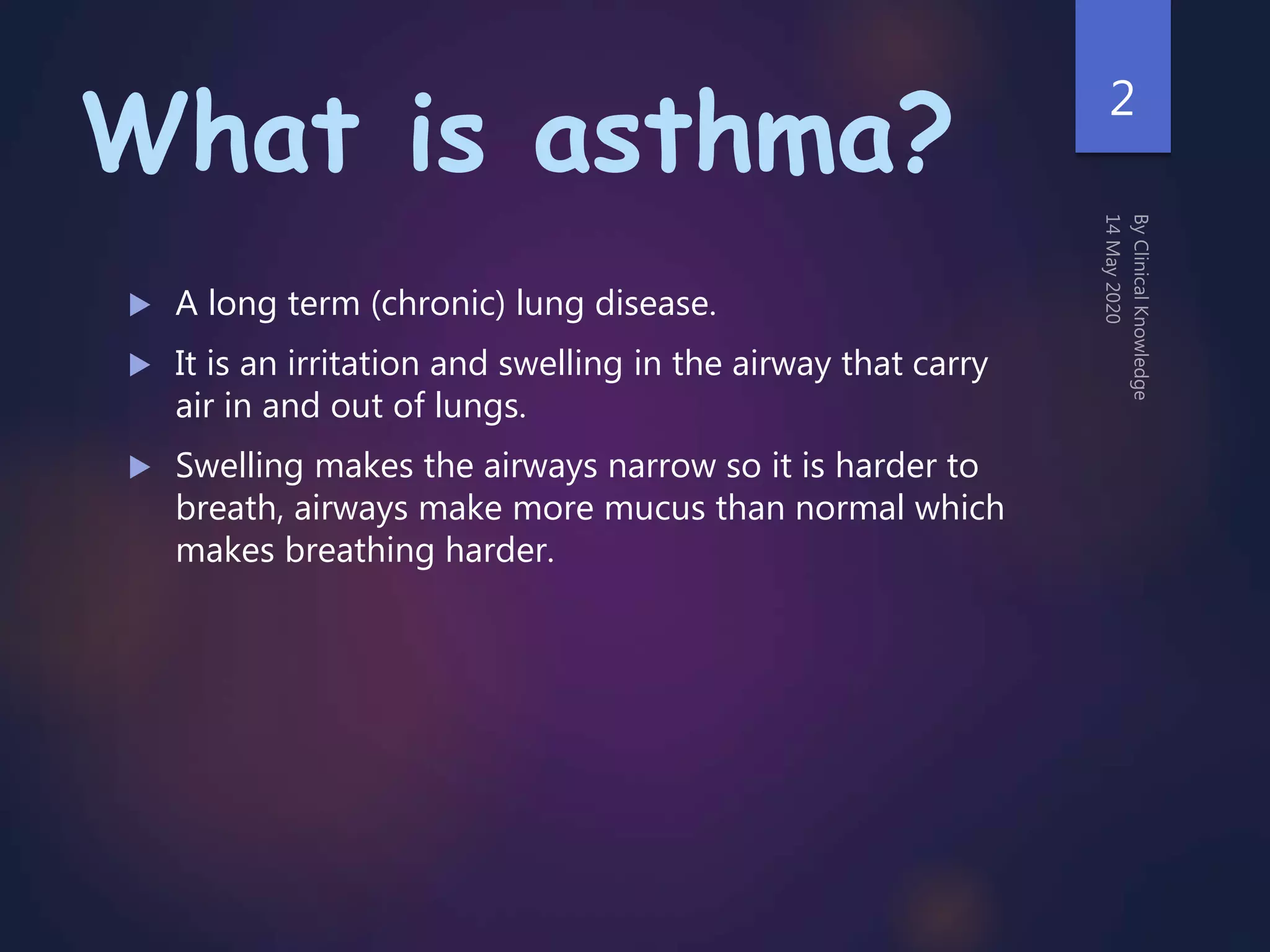 Asthma | PPTX | Lung and Respiratory Health | Diseases and Conditions