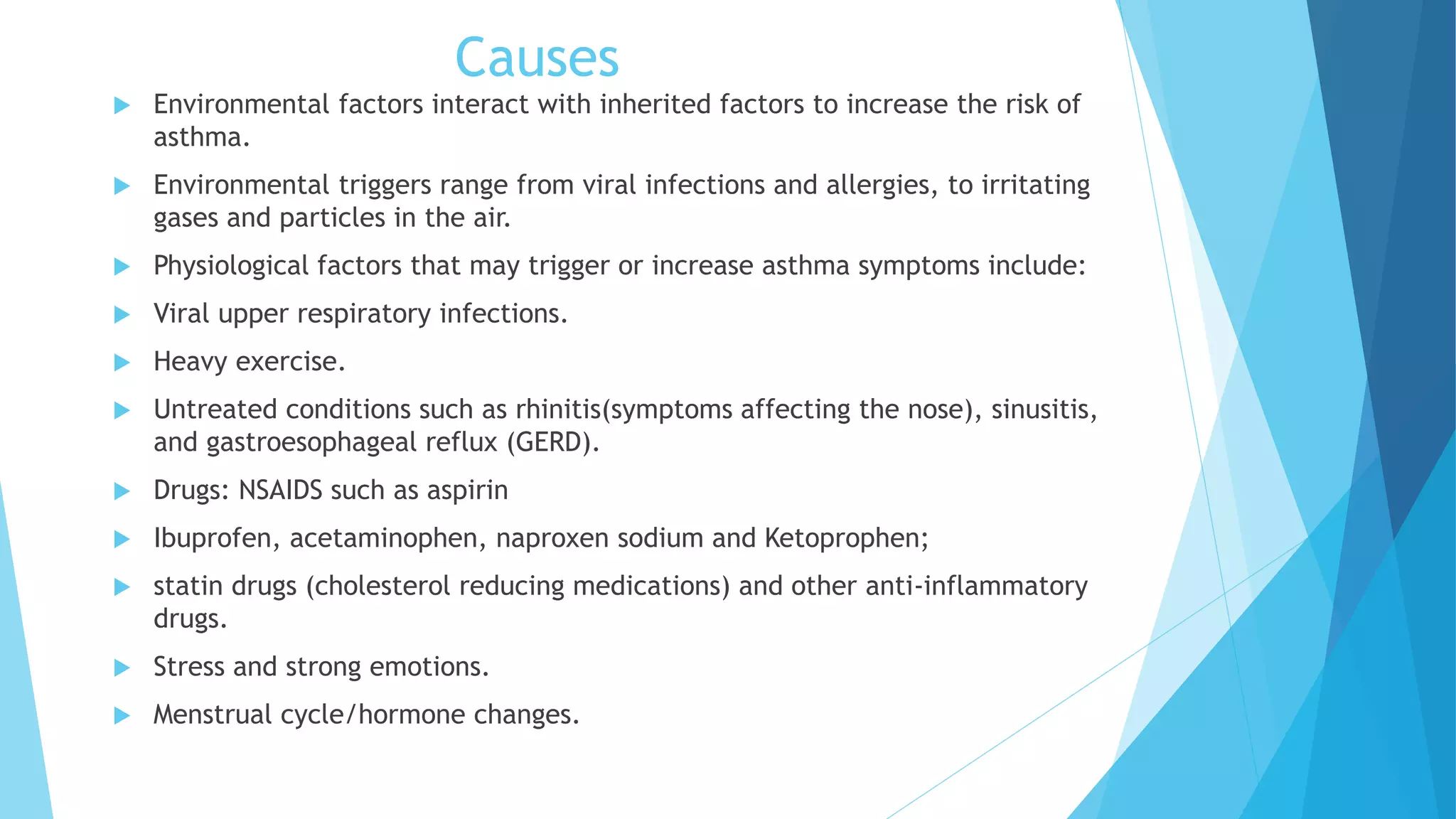 Asthma, introduction, definition, causes, pathophysiology ...