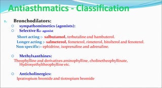PHARMACOTHERAPY OF BRONCHIAL ASTHMA | PPTX