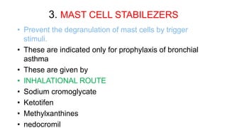 Anti Asthmatics Drugs and Pharmacotherapy of Asthma | PPTX