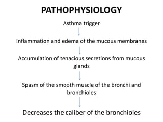 ASTHMA etiology, risk factors, pathophysiology and it's management | PPTX