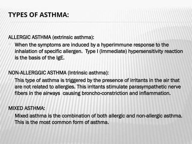 Asthma Causes Symptoms And Treatment Pptx