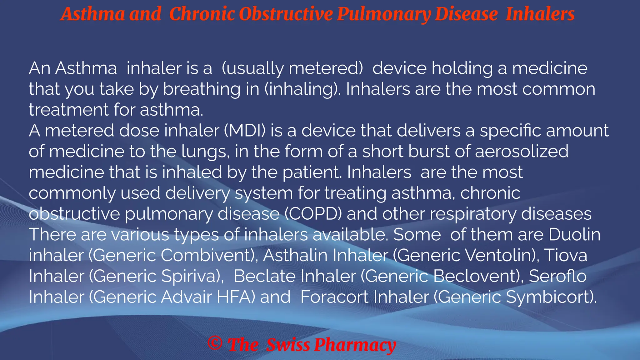 Asthma and Chronic Obstructive Pulmonary Disease Inhalers | PDF