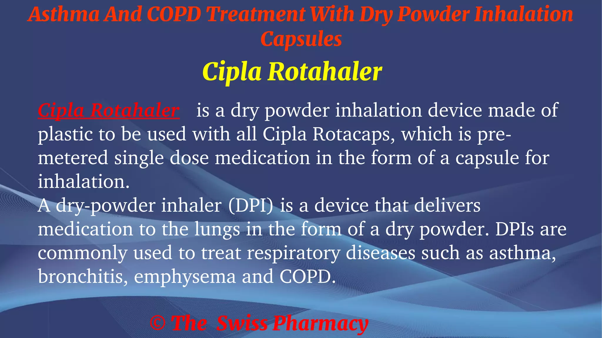Asthma And COPD Treatment With Dry Powder Inhalation Capsules | PDF
