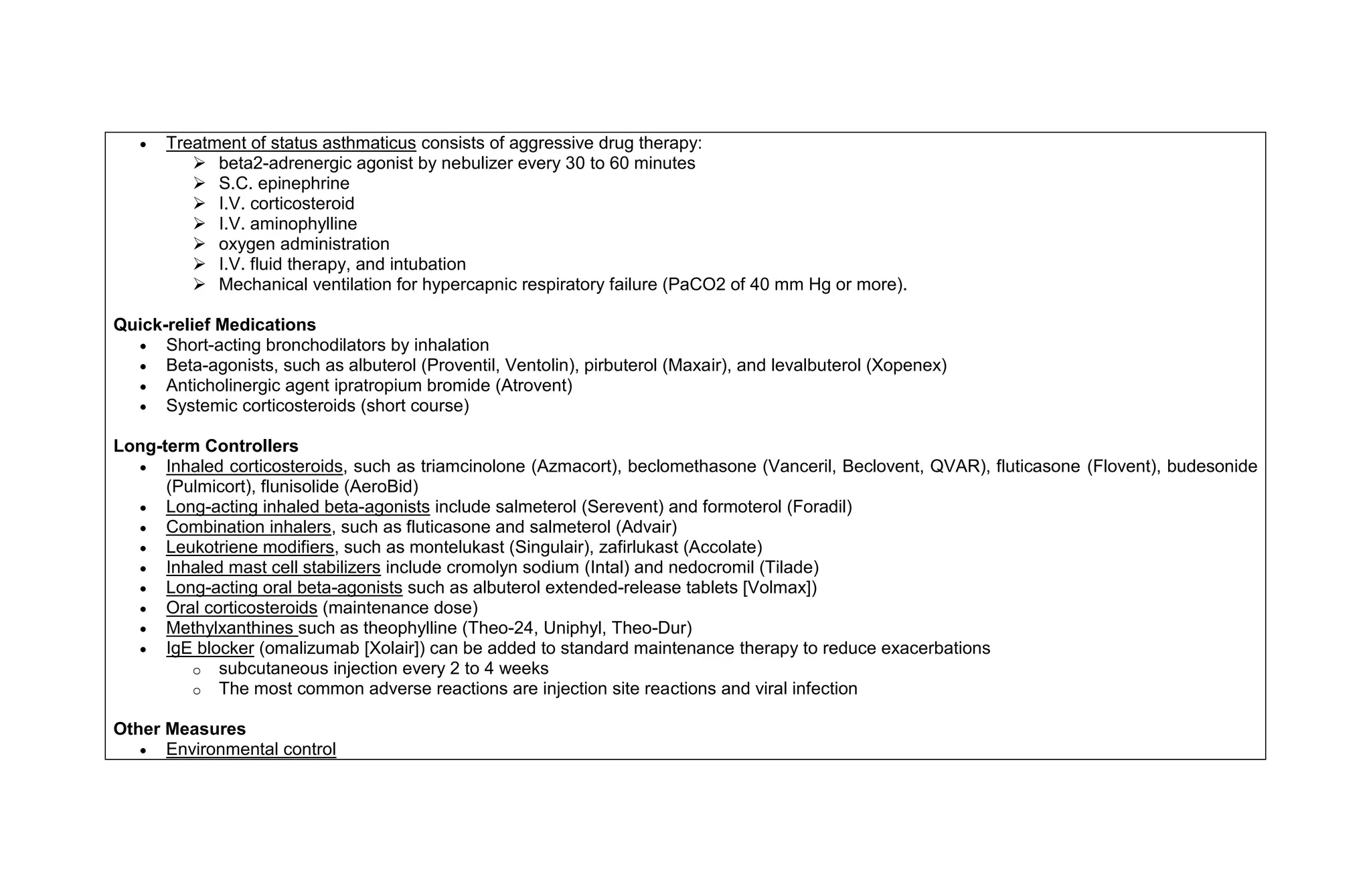 Asthma medical, nursing managements | PDF