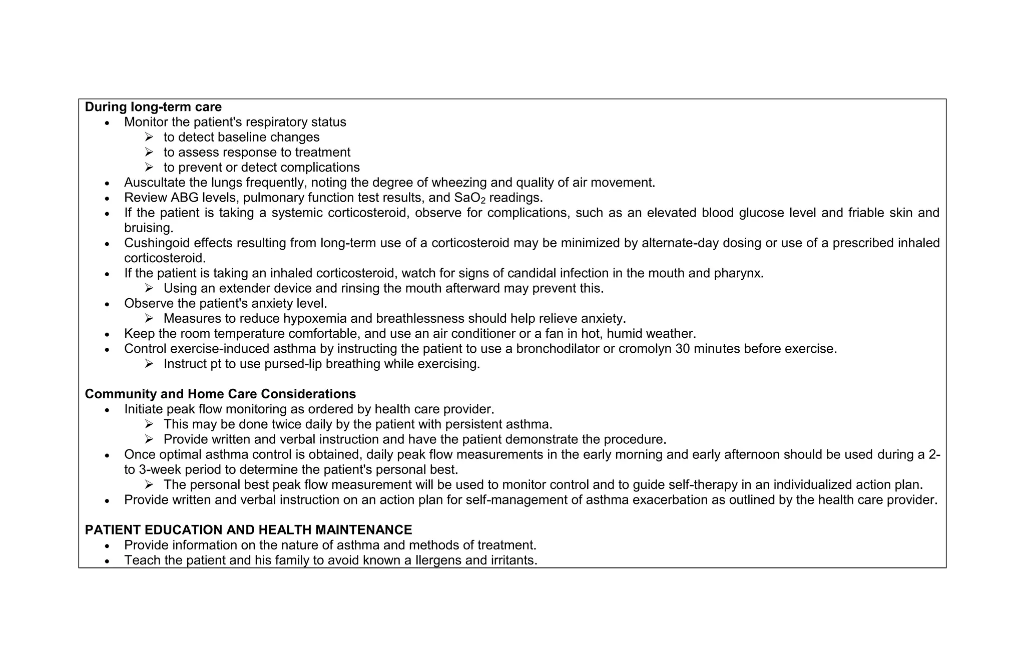Asthma medical, nursing managements | PDF