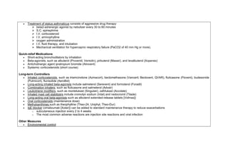 Asthma medical, nursing managements | PDF