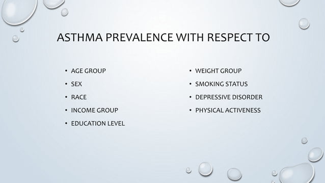 U.S. Asthma Prevalence - Predictive Modeling | PPT