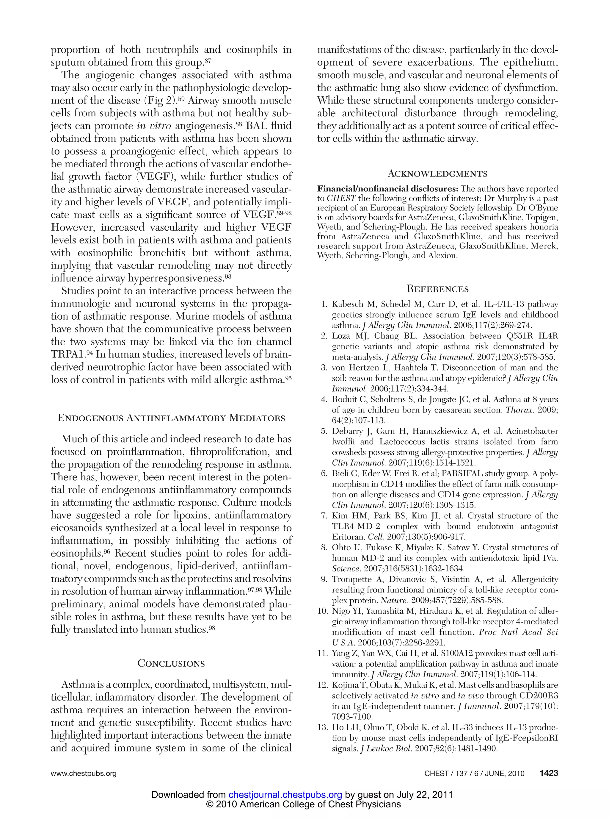 Asthma advances in pathophysiology | PDF
