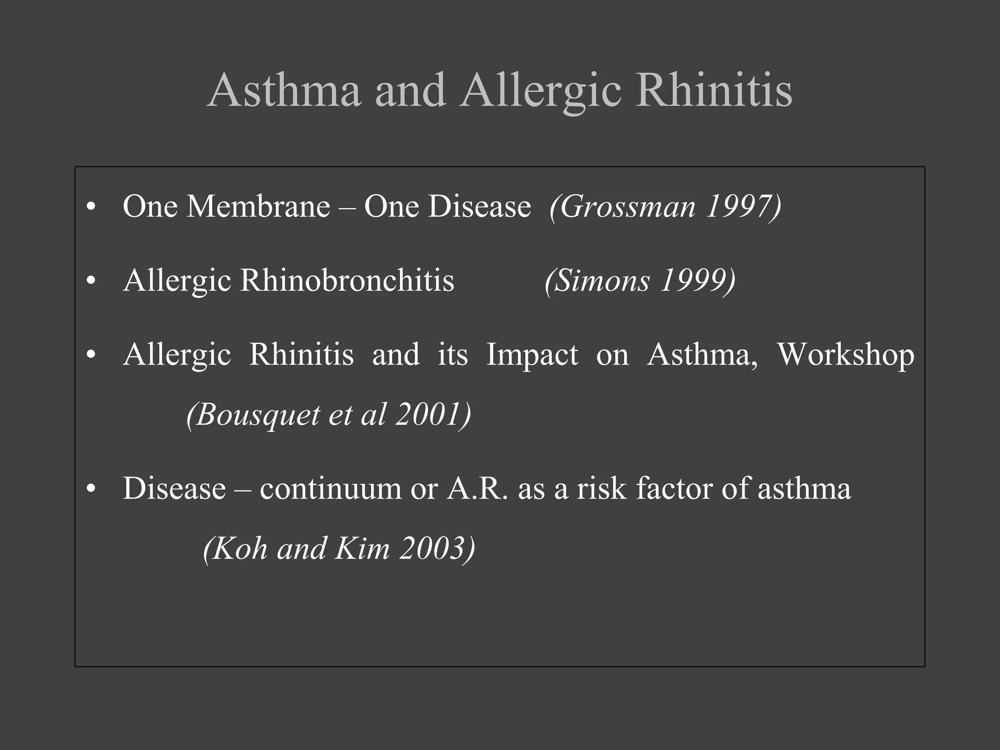 Asthma and Allergic Rhinitis | Jindal Chest Clinic | PPT