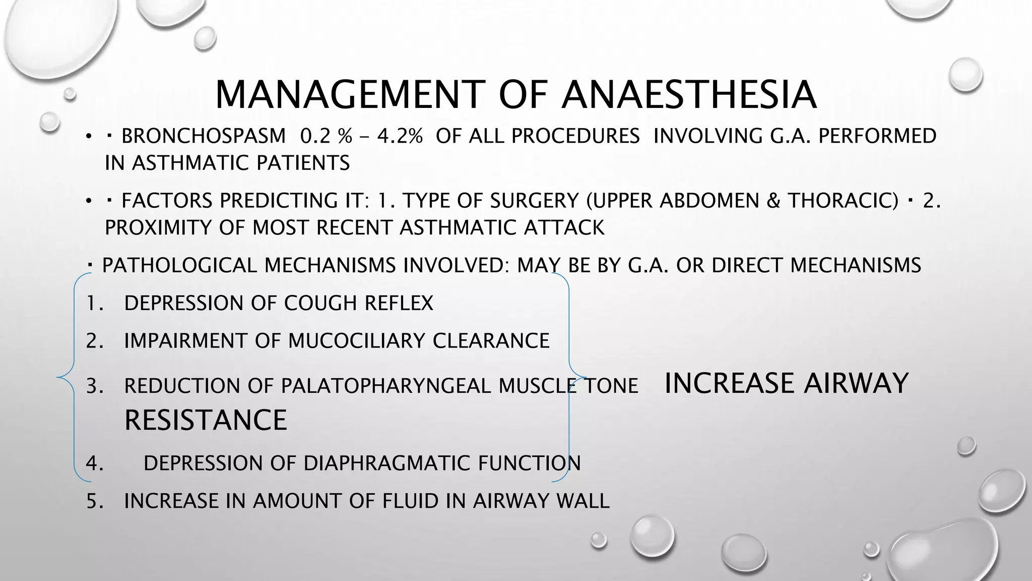 Asthma and anesthesia | PPTX