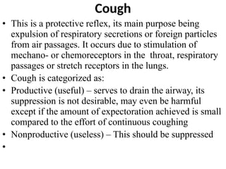Asthma and Cough, PHARMACOLOGY OF DISEASE AFFECTING THE RESPIRATORY ...