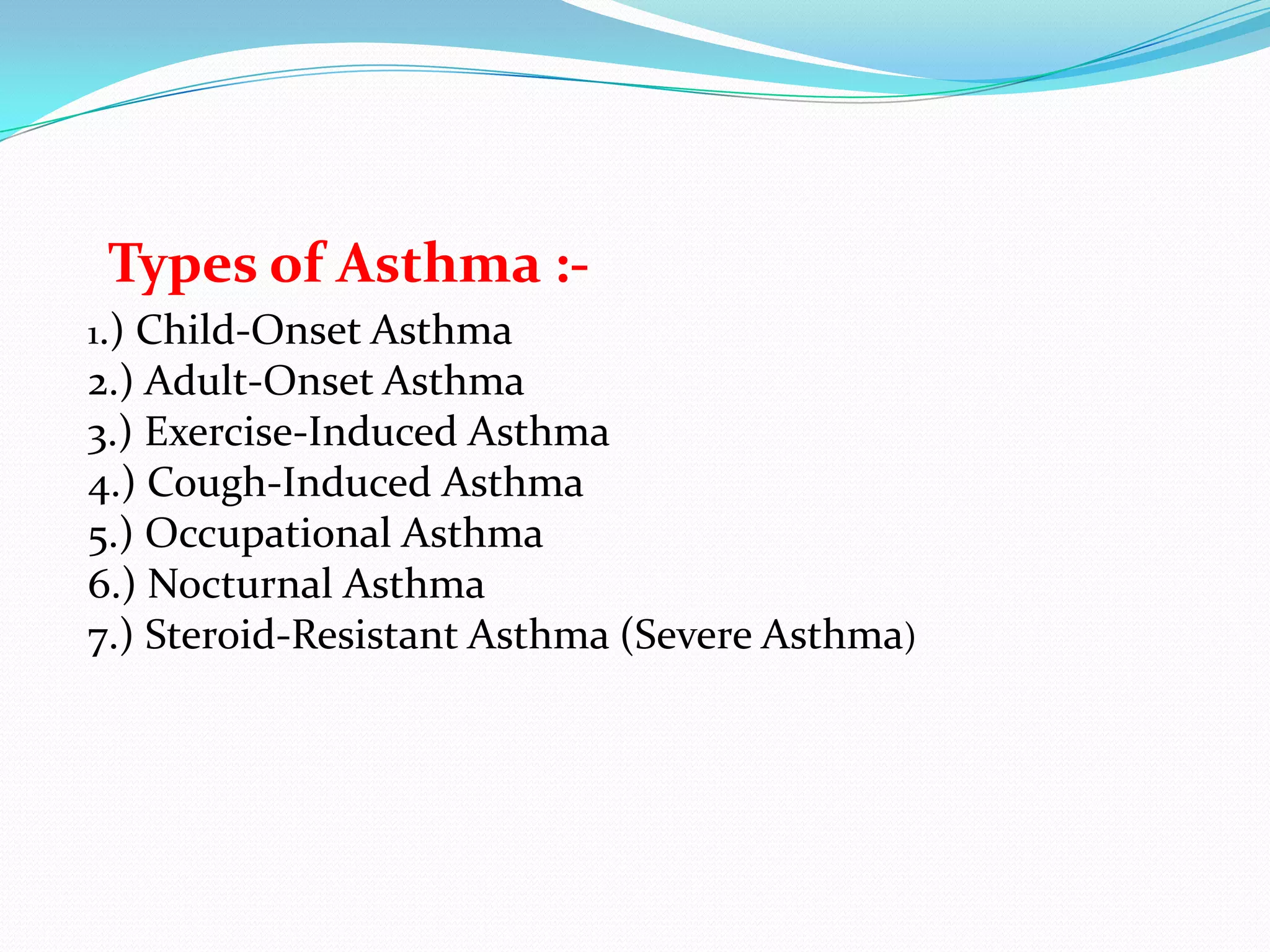 Asthma and nursing managements | PPTX