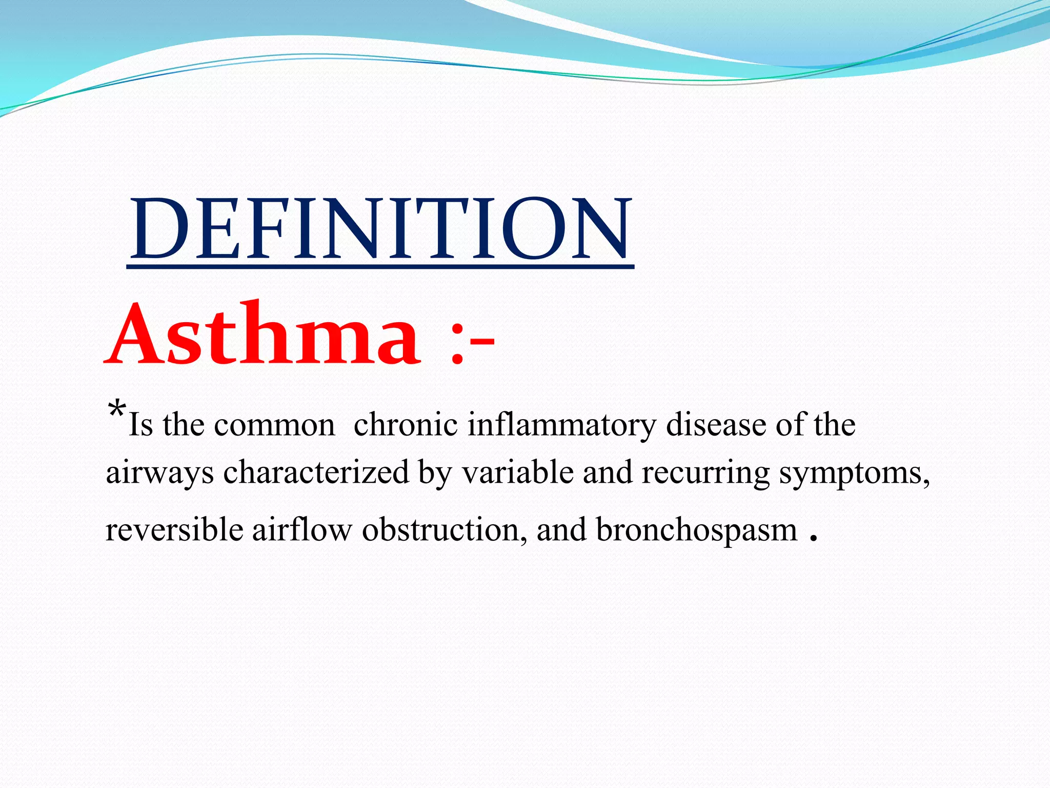 Asthma and nursing managements | PPTX