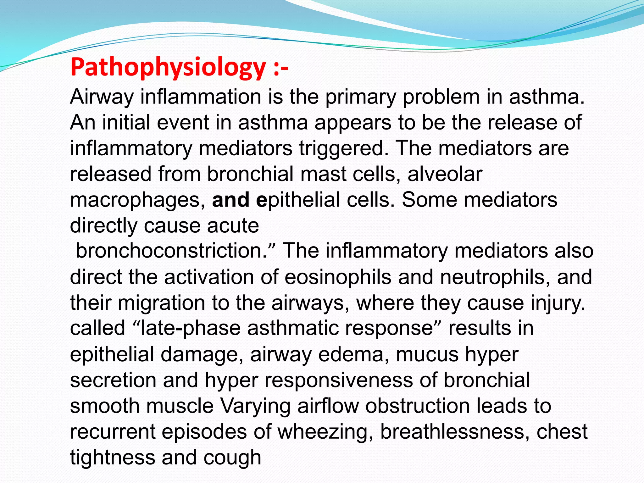 Asthma and nursing managements | PPTX