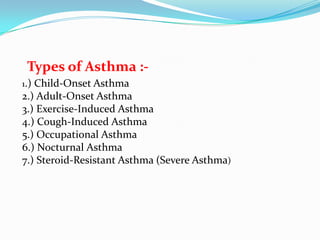 Asthma and nursing managements | PPTX