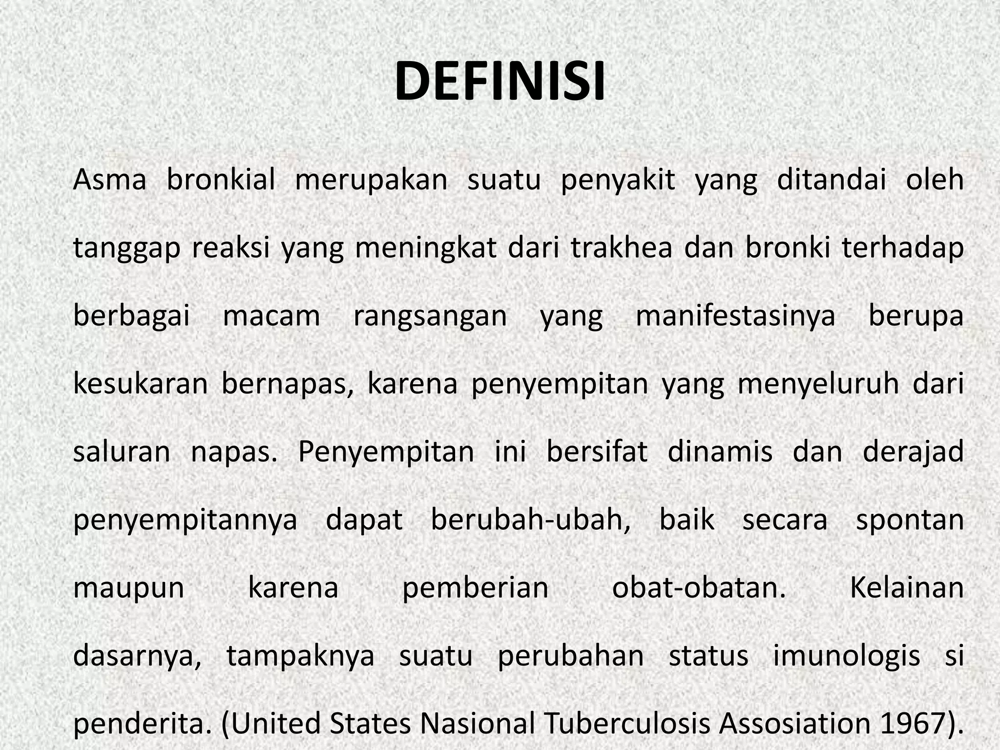 PPT ASMA BRONHIALE | PPTX