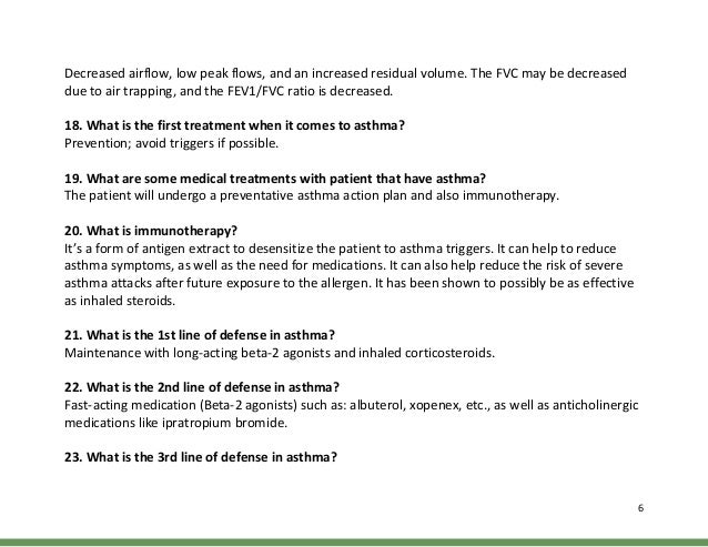 Asthma cheatsheet | PDF