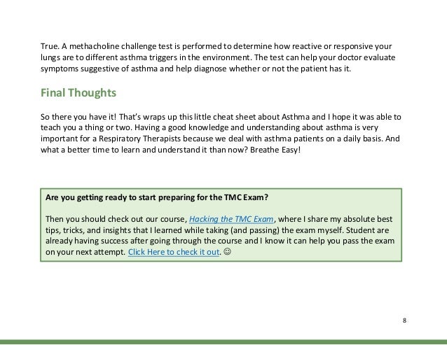 Asthma cheatsheet | PDF