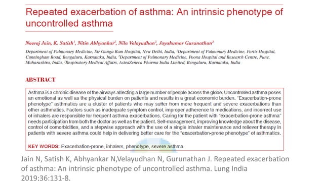 Asthma endotypes and phenotypes; targeted therapy | PPTX