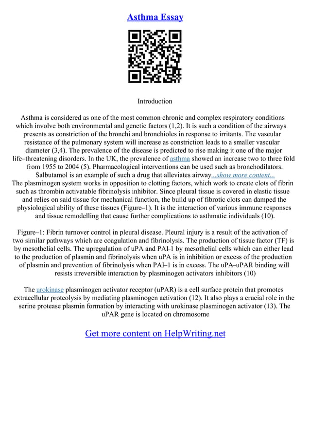 Asthma Essay | PDF