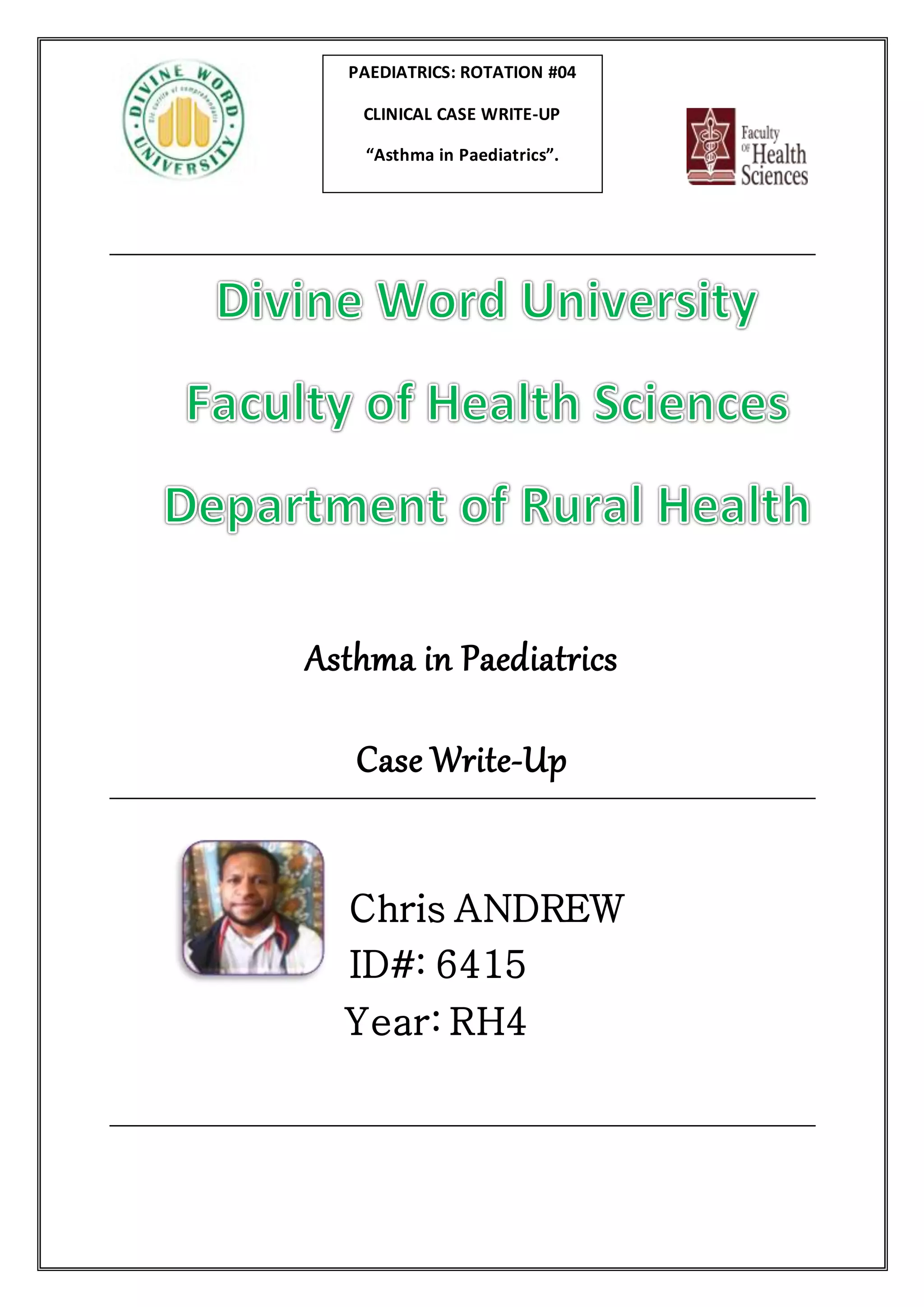 Asthma in paediatrics | DOCX