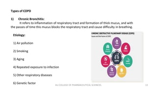 Pharmacotherapeutics of Asthma and COPD | PPTX