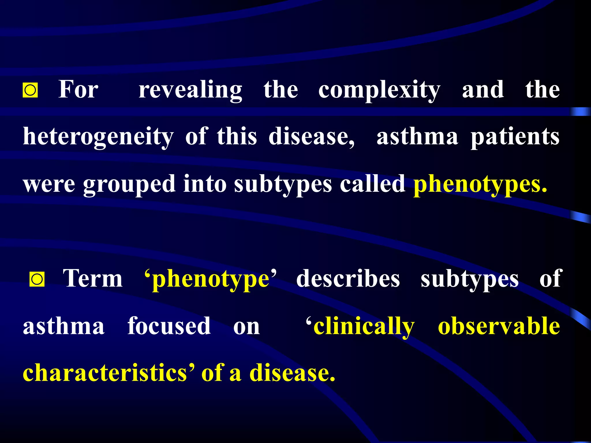 Asthma phenotypes and endotypes | PDF