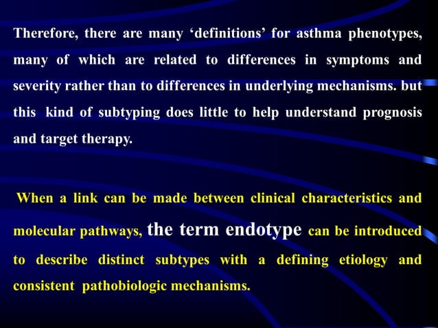 Asthma phenotypes and endotypes | PDF | Allergies | Diseases and Conditions