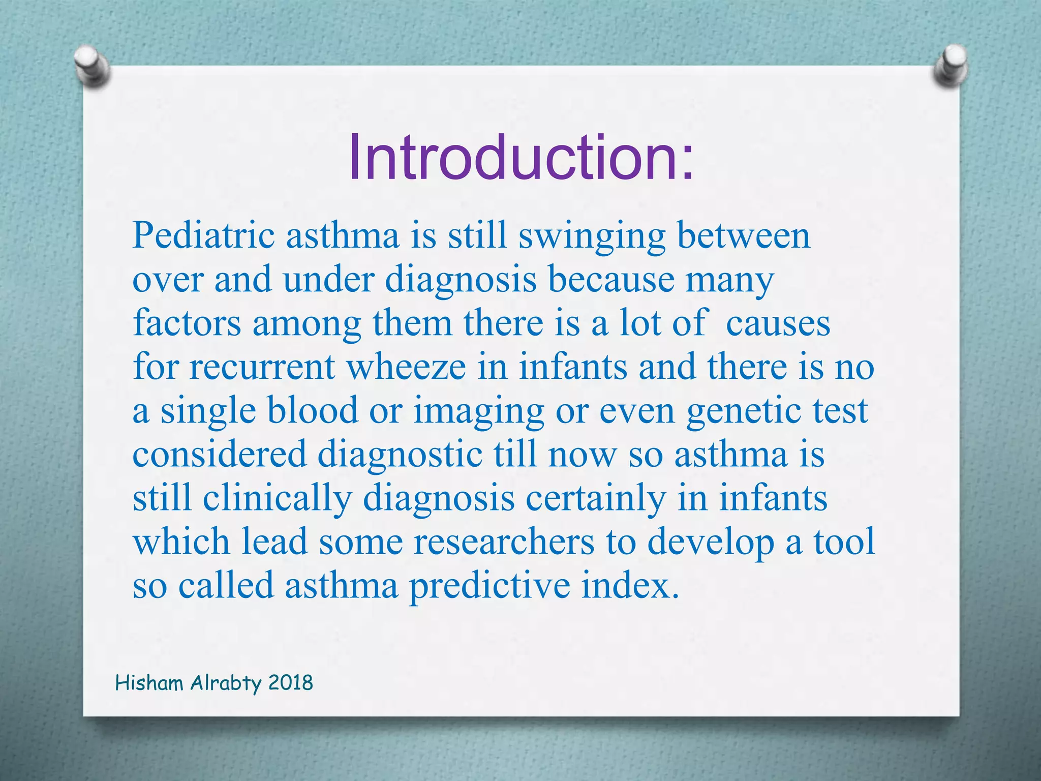 Asthma predictive index | PPTX