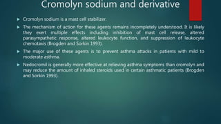 pharmacology of asthma | PPTX