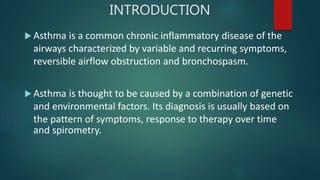 Asthma presentation and management | PPTX