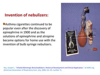 Asthma therapy from cigarettes to inhalers | PPT