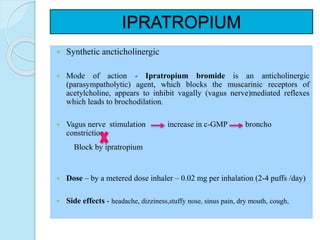 Drugs used for prevention and treatment of asthma | PPT