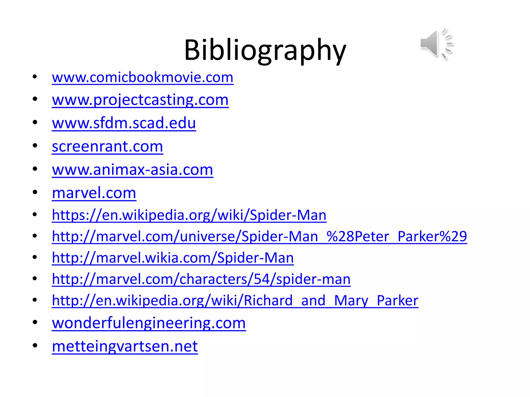 A stick subject spider-man | PPTX