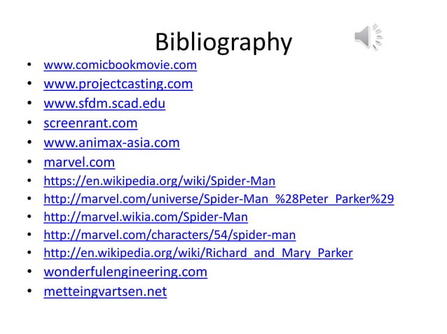 A stick subject spider-man | PPTX