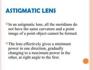Astigmatic lens | PPT