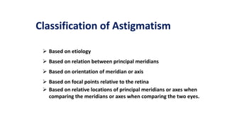 Astigmatism ppt | PPTX