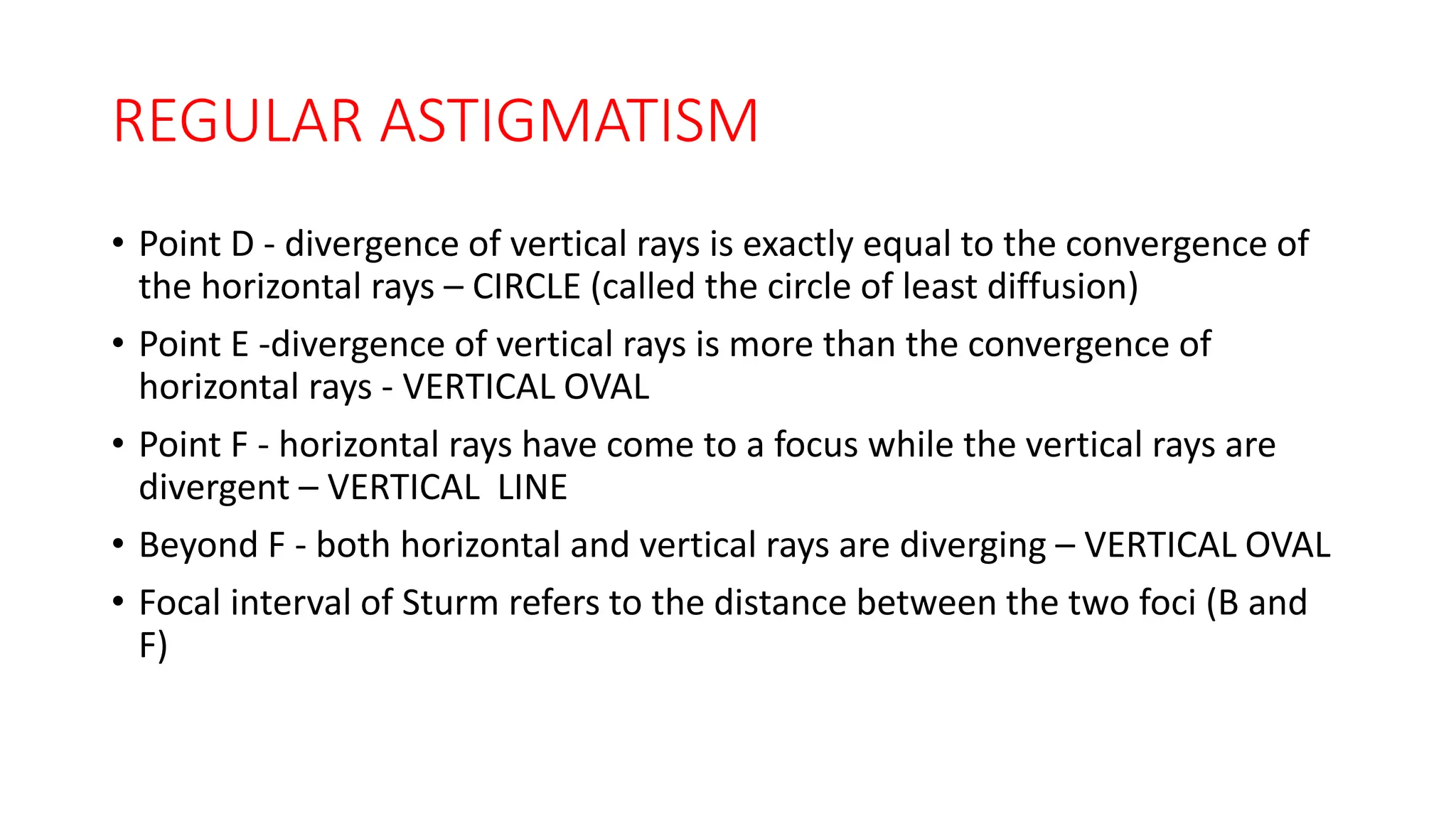 Astigmatism, Classification, Sturm's conoid | PPTX