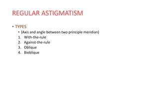 Astigmatism, Classification, Sturm's conoid | PPTX